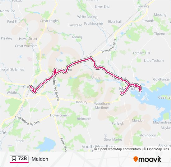 73B Route: Schedules, Stops & Maps - Maldon (Updated)
