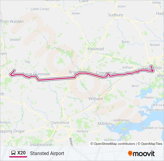 x20 Route: Schedules, Stops & Maps - Stansted Airport (Updated)