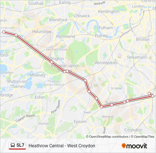 SL7 Route: Schedules, Stops & Maps - West Croydon (Updated)
