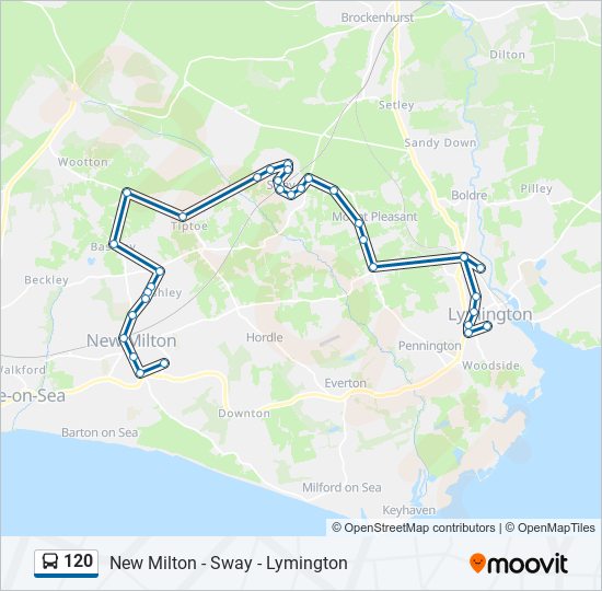 120 Route: Schedules, Stops & Maps - New Milton (Updated)