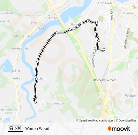 638 Route: Schedules, Stops & Maps - Warren Wood (Updated)
