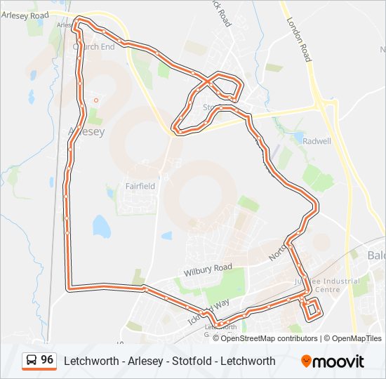 96 Route: Schedules, Stops & Maps - Letchworth (Updated)