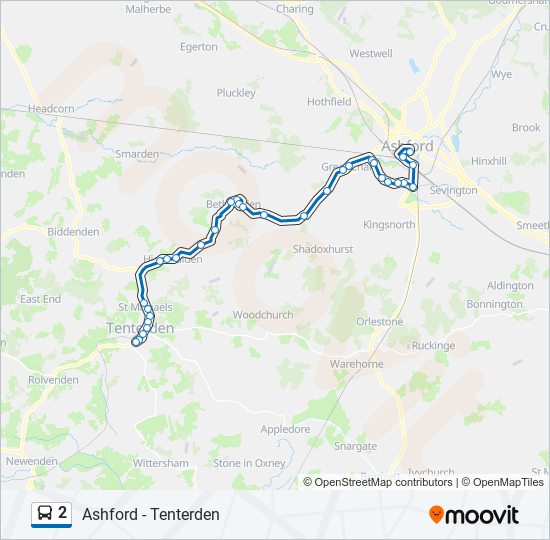 2 Route: Schedules, Stops & Maps - Tenterden (Updated)