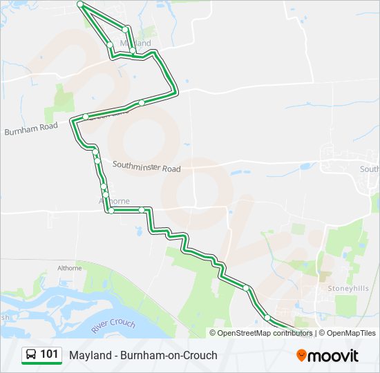 101 Route: Schedules, Stops & Maps - Althorne (Updated)
