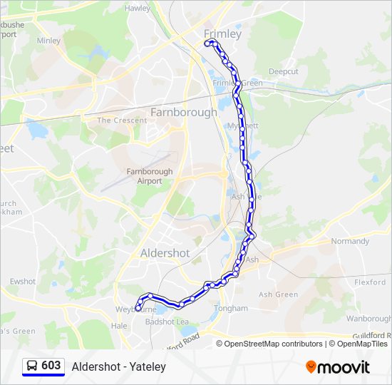 603 Route: Schedules, Stops & Maps - Frimley (Updated)