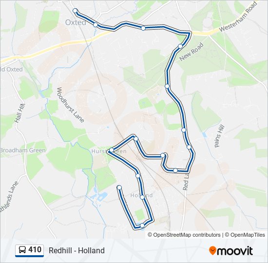 410 Route: Schedules, Stops & Maps - Oxted (Updated)