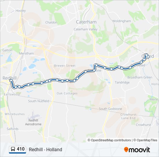 410 Route: Schedules, Stops & Maps - Oxted (Updated)