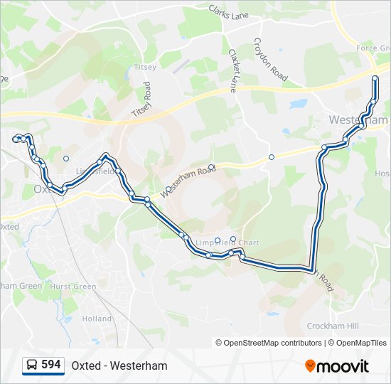 594 Route: Schedules, Stops & Maps - Westerham (Updated)