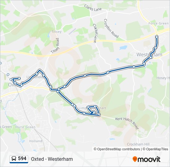 594 Route: Schedules, Stops & Maps - Oxted (Updated)