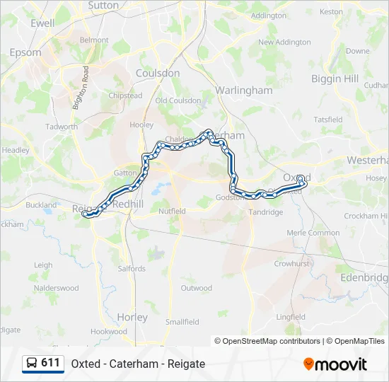 611 Route: Schedules, Stops & Maps - Reigate (Updated)
