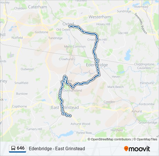 646 Route: Schedules, Stops & Maps - Oxted (Updated)