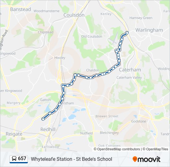 657 Route: Schedules, Stops & Maps - Redhill (Updated)