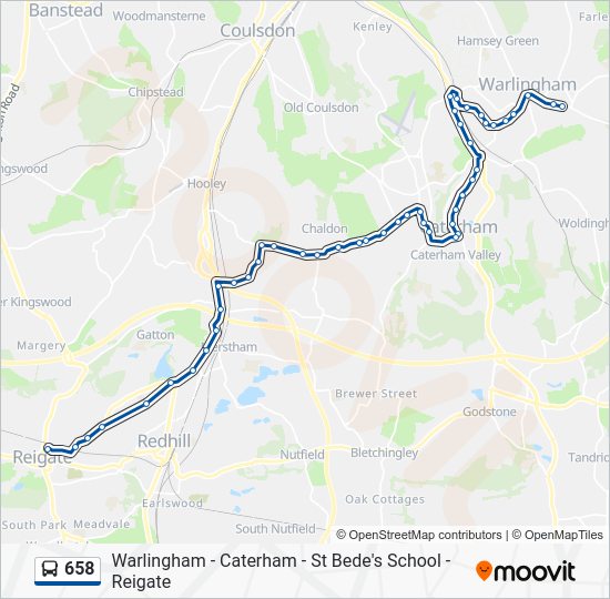 658 Route: Schedules, Stops & Maps - Reigate (Updated)