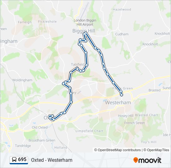 695 Route: Schedules, Stops & Maps - Oxted (Updated)