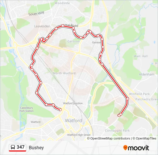 347 Route: Schedules, Stops & Maps - Bushey (Updated)
