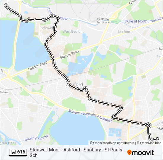 616 Route: Schedules, Stops & Maps - Sunbury (Updated)