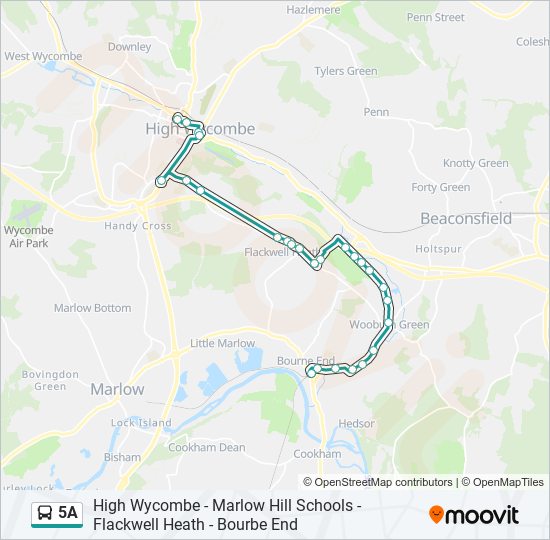 5a Route Schedules Stops Maps High Wycombe Updated 5a Route Schedules Stops Maps High Wycombe Updated