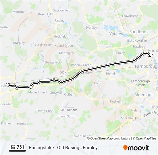 731 Route: Schedules, Stops & Maps - Basingstoke (Updated)