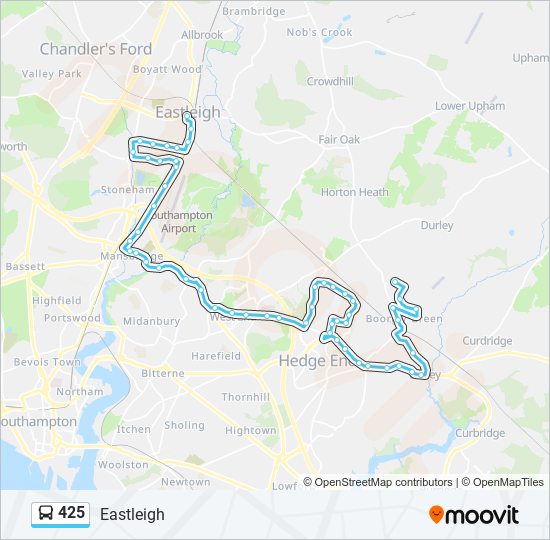 425 Route: Schedules, Stops & Maps - Eastleigh (Updated)