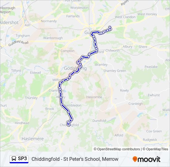 sp3 Route: Schedules, Stops & Maps - Merrow (Updated)