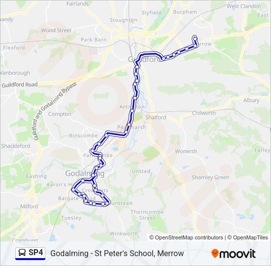 sp4 Route: Schedules, Stops & Maps - Merrow (Updated)