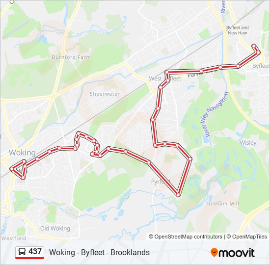 437 Route: Schedules, Stops & Maps - Brooklands (Updated)