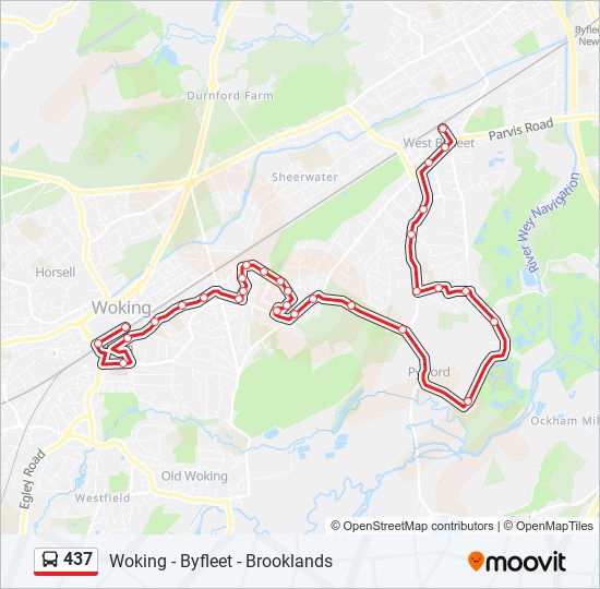 437 Route: Schedules, Stops & Maps - West Byfleet (Updated)