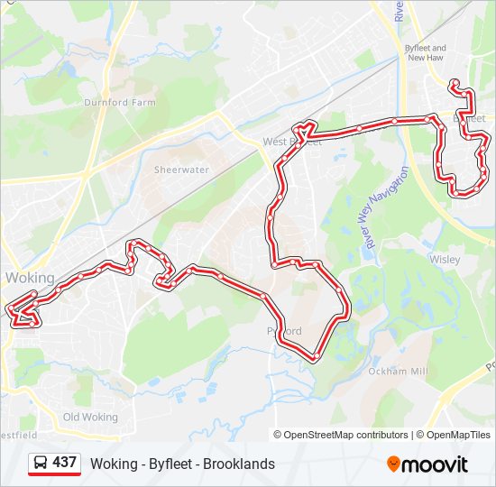 437 Route: Schedules, Stops & Maps - Brooklands (Updated)