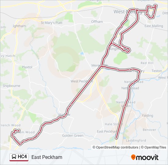 hc4 Route: Schedules, Stops & Maps - East Peckham (Updated)