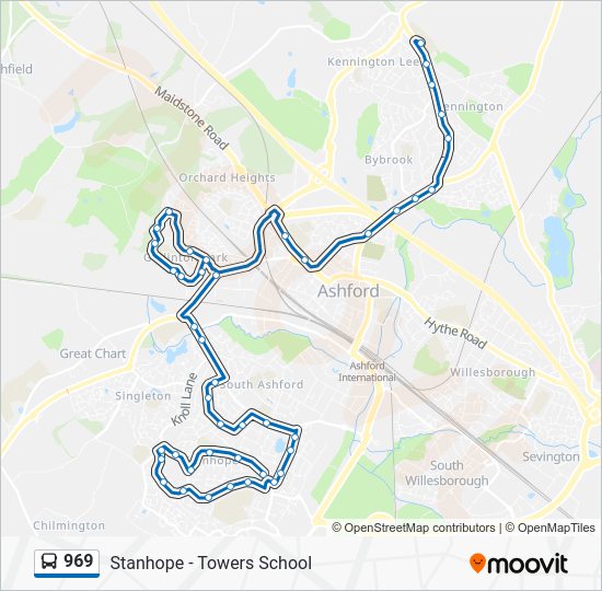 969 Route: Schedules, Stops & Maps - Kennington (Updated)