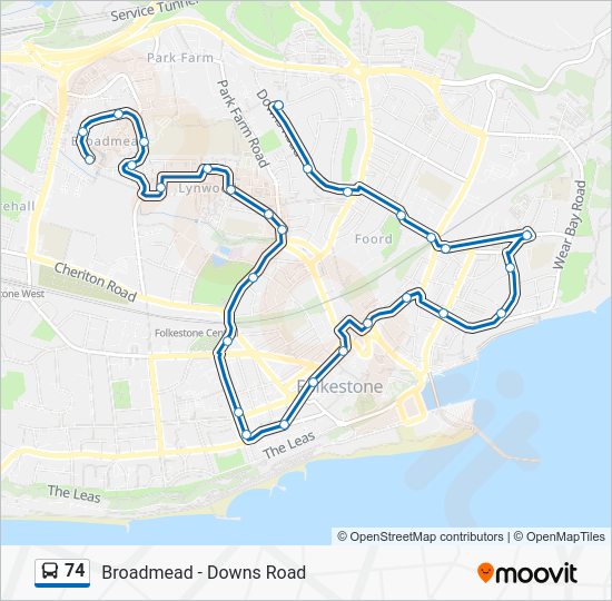 74 Route: Schedules, Stops & Maps - Folkestone (Updated)