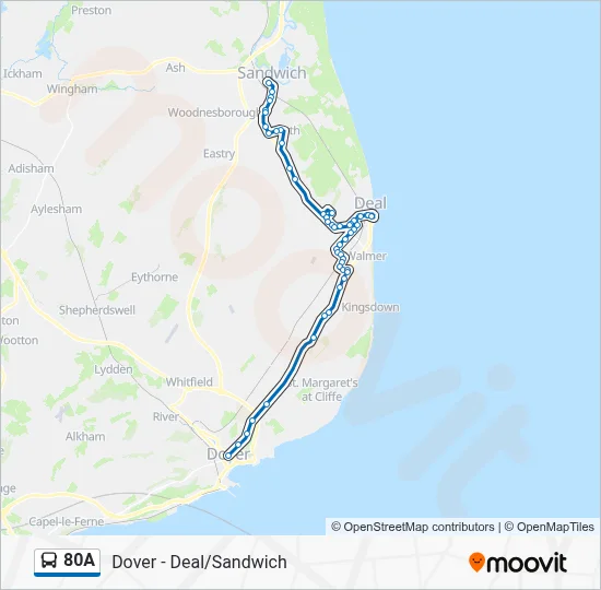 80A Route: Schedules, Stops & Maps - Dover (Updated)