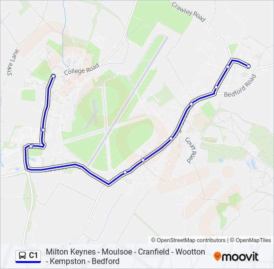 c1 Route: Schedules, Stops & Maps - Cranfield (Updated)