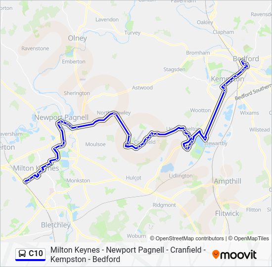 C10 Route: Schedules, Stops & Maps - Bedford (Updated)