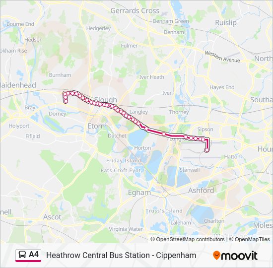 A4 Route: Schedules, Stops & Maps - Cippenham (Updated)