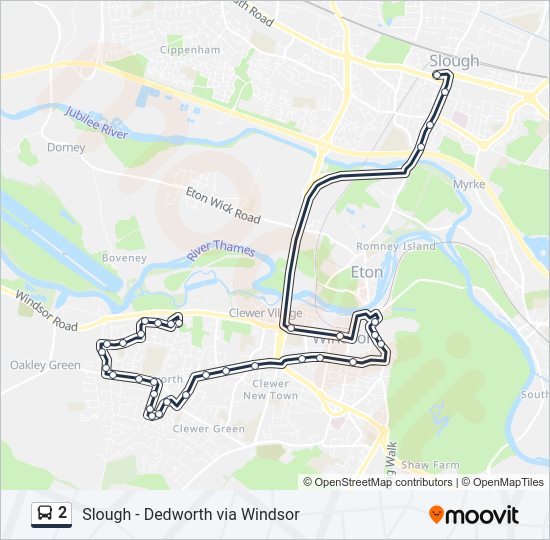 2 Route: Schedules, Stops & Maps - Dedworth (Updated)