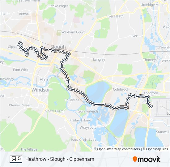 5 Route: Schedules, Stops & Maps - Cippenham (Updated)