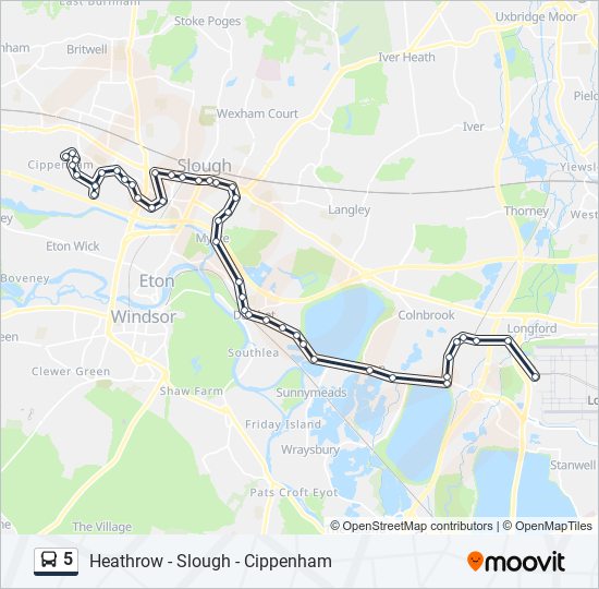 5 Route: Schedules, Stops & Maps - Cippenham (Updated)
