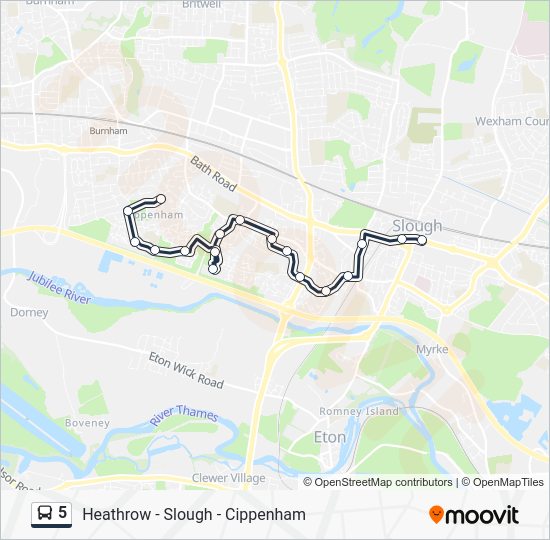 5 Route: Schedules, Stops & Maps - Slough Town Centre (Updated)