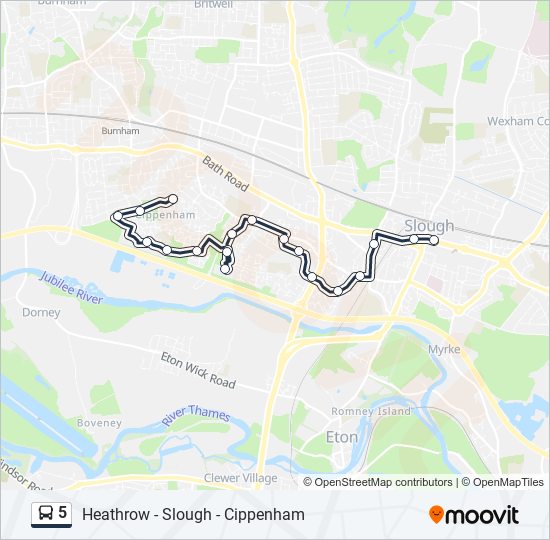 5 Route: Schedules, Stops & Maps - Slough Town Centre (Updated)