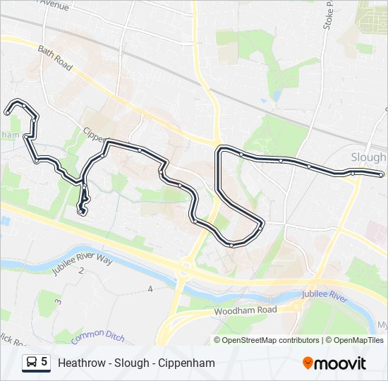 5 Route: Schedules, Stops & Maps - Cippenham (Updated)