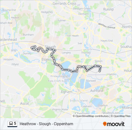 5 Route: Schedules, Stops & Maps - Heathrow Airport (Updated)