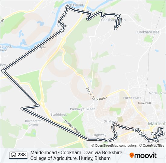 238 Route: Schedules, Stops & Maps - Bisham (Updated)