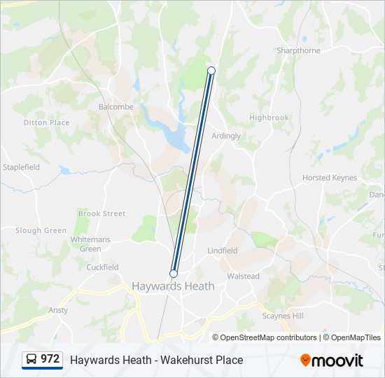 972 Route: Schedules, Stops & Maps - Wakehurst Place (Updated)