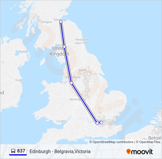 837 Route: Schedules, Stops & Maps - Belgravia (Updated)