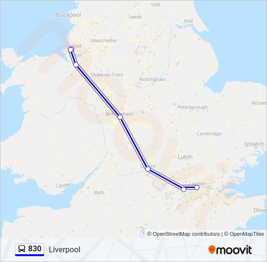 830 Route: Schedules, Stops & Maps - Liverpool (Updated)