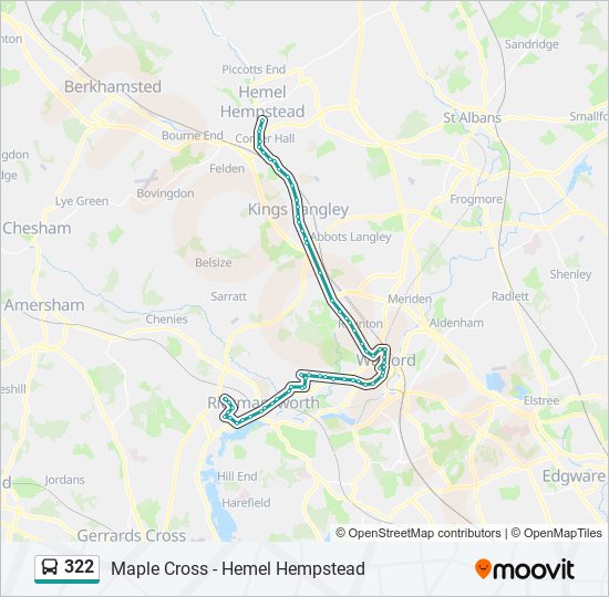 322 Route: Schedules, Stops & Maps - Hemel Hempstead (Updated)