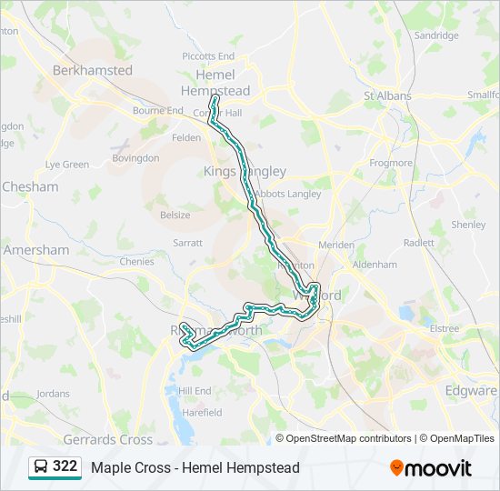 322 Route: Schedules, Stops & Maps - Hemel Hempstead (Updated)