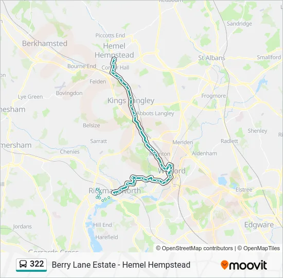 322 Route: Schedules, Stops & Maps - Hemel Hempstead (Updated)