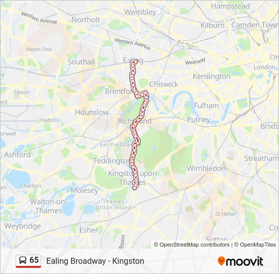 65 Route: Schedules, Stops & Maps - Ealing Broadway (Updated)